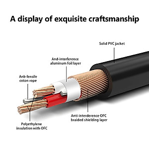 ULBRE USB Microphone Cable 10Ft, XLR To USB Cable Mic Link Converter Cable Studio Audio Cable Connector Cords Adapter for Microphones or Recording Instrument Karaoke