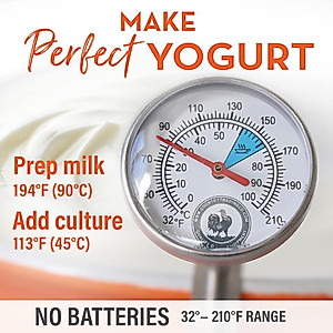 Kitchen Food Thermometer | Protective Case | Meat BBQ Poultry Dairy and Canning | Calibrated