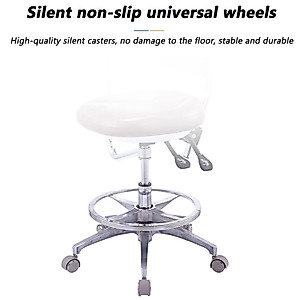 GUNEL Deluxe Leather Dental Chair with Adjustable Armrests Medical Doctor's Chair Lift Swivel Chair Physician Nurse Assistant Chair for Hospital Clinic Lab Office