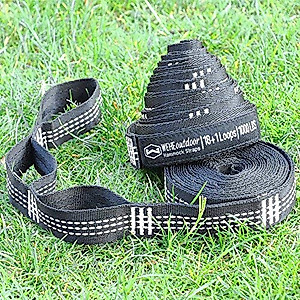 Hammock Straps Extra Strong & Lightweight,36 Loops, 2000LBS Breaking Strength,100% No Stretch Polyester,Tree Friendly,Quick&Easy Setup Best Suspension System