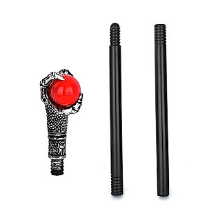 Halloween Costumes Walking Canes Red Fire Dragon Claw Orb Wands Walking Stick Staff Photo Prop Accessory Decorations