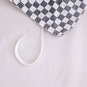 Black and White Plaid Duvet Cover Set Full Size, Reversible Geometric Grid Bedding Quilt Cover for Boys Teens Adults Room Decor, Soft Lattice Checkerd Comforter Cover with 2 Pillowcases, No Filler