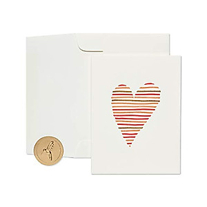 Papyrus Blank Romantic Card, Anniversary, Friendship (Heart)