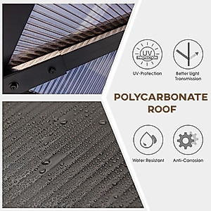 10x10 Double Roof Hardtop Patio Gazebo with Curtains and Netting by ABCCANOPY