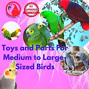 Bonka Bird Toys 2008 Huge 5" Plastic Ball Parrot Foraging Foot Talon Macaws Cockatoos Cats Small Dogs DIY Infant Baby Cages Cockatoo