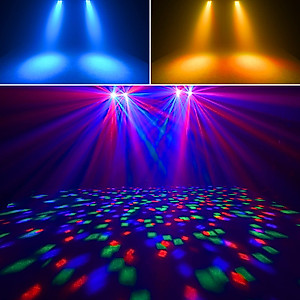 DJ Lights with Stand, Telbum Party Bar Light Set, Mobile Stage Lighting System Sound Activated LED Par Lights, for Move Band Disco Wedding Halloween Christmas (RGB)