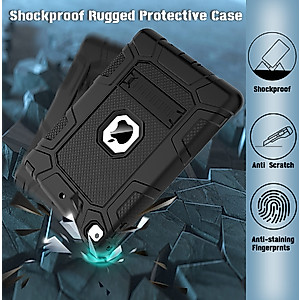 iPad Mini 5 Case, iPad Mini 4 Case, Hybrid Three Layer Armor Shockproof Rugged Drop Protection Cover Case Built with Kickstand for iPad Mini 4/5 7.9 Inch