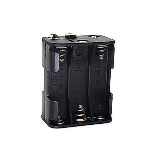 3SET 4 AA 6 X 1.5V (9V) Thicken Battery Holder with I Type Wired Battery Clip Standard Snap Connector Plastic Housing Batteries Wire Case Holder Case