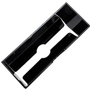 MyGift Modern Premium Black Acrylic Commercial Bathroom Hanging Folded Paper Towel Holder, Wall Mounted Dispenser for Trifold Multifold Z Fold Disposable Restroom Hand Towels