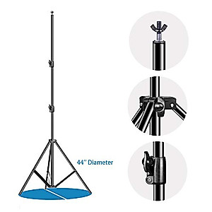 EMART Photo Video Studio Backdrop Stand, 10 x 12ft Heavy Duty Adjustable Photography Muslin Background Support System Kit