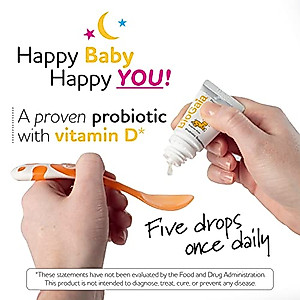 BioGaia Protectis Baby Probiotic Drops + Vitamin D | Reduces Colic, Gas & Spit-ups | Healthy Poops | Reduces Crying & Fussing & Promotes Digestive Comfort | Newborns, Babies & Infants | 0.34 oz