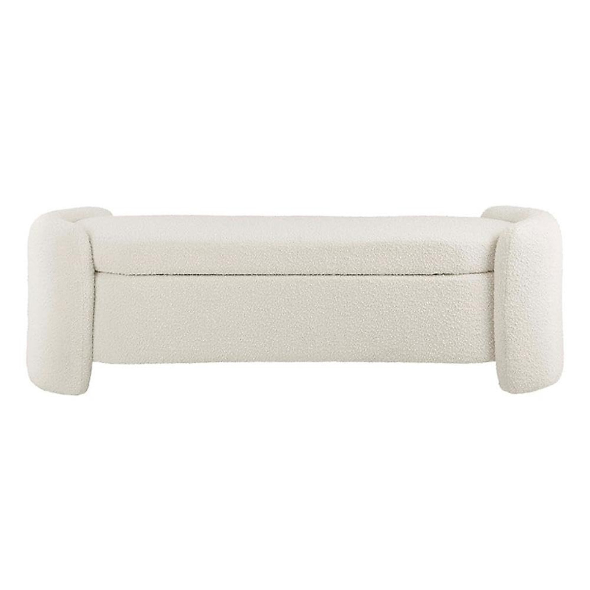 Modway Nebula Boucle Upholstered Storage Bench in Ivory