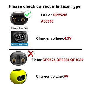 4.3V Replacement Charger for Philips Norelco One Blade Only Fit OneBlade QP2520 Series,MG3740 A00390 Power Cord