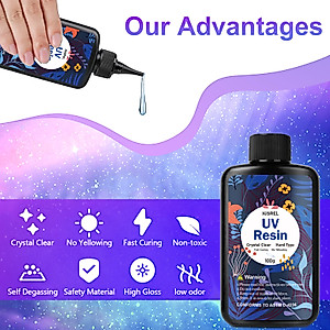 UV Resin Jewelry Making Kit, 300g Crystal Clear Resin with Light and Molds, DIY Jewelry Making Resin Kit, Resin Starter Kit for Keychain and Earring Making