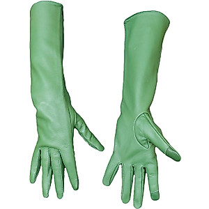 LEATHER LH HANDS Women's Unlined Genuine Sheep Leather Elbow Length Party Dress Gloves (40-42 cm) Long