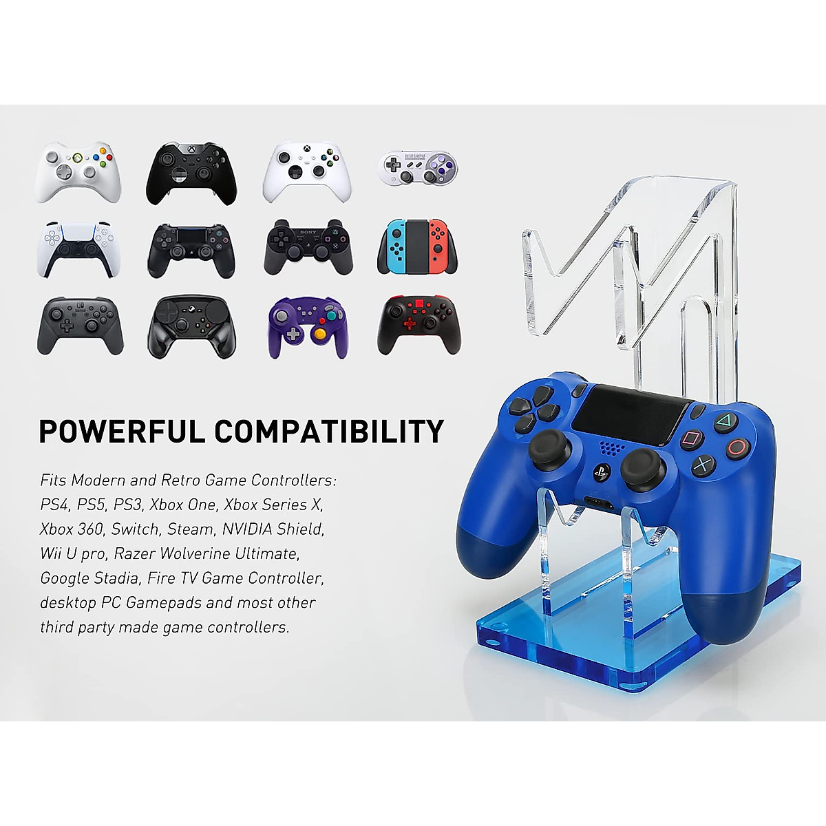 OAPRIRE Universal Dual Controller Holder for PS4 PS5 Xbox One Switch PC, Controller Stand Gaming Accessories