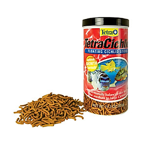 TetraCichlid Floating Cichlid Sticks 11.3 Ounces, Pond Fish Food, Nutritionally Balanced, (Pack of 12)