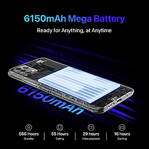 UMIDIGI Power 5S Unlocked Cell Phone, 6.53" Full Screen, 6150mAh Battery Android Phone, Global Version Dual 4G Volte Smartphones