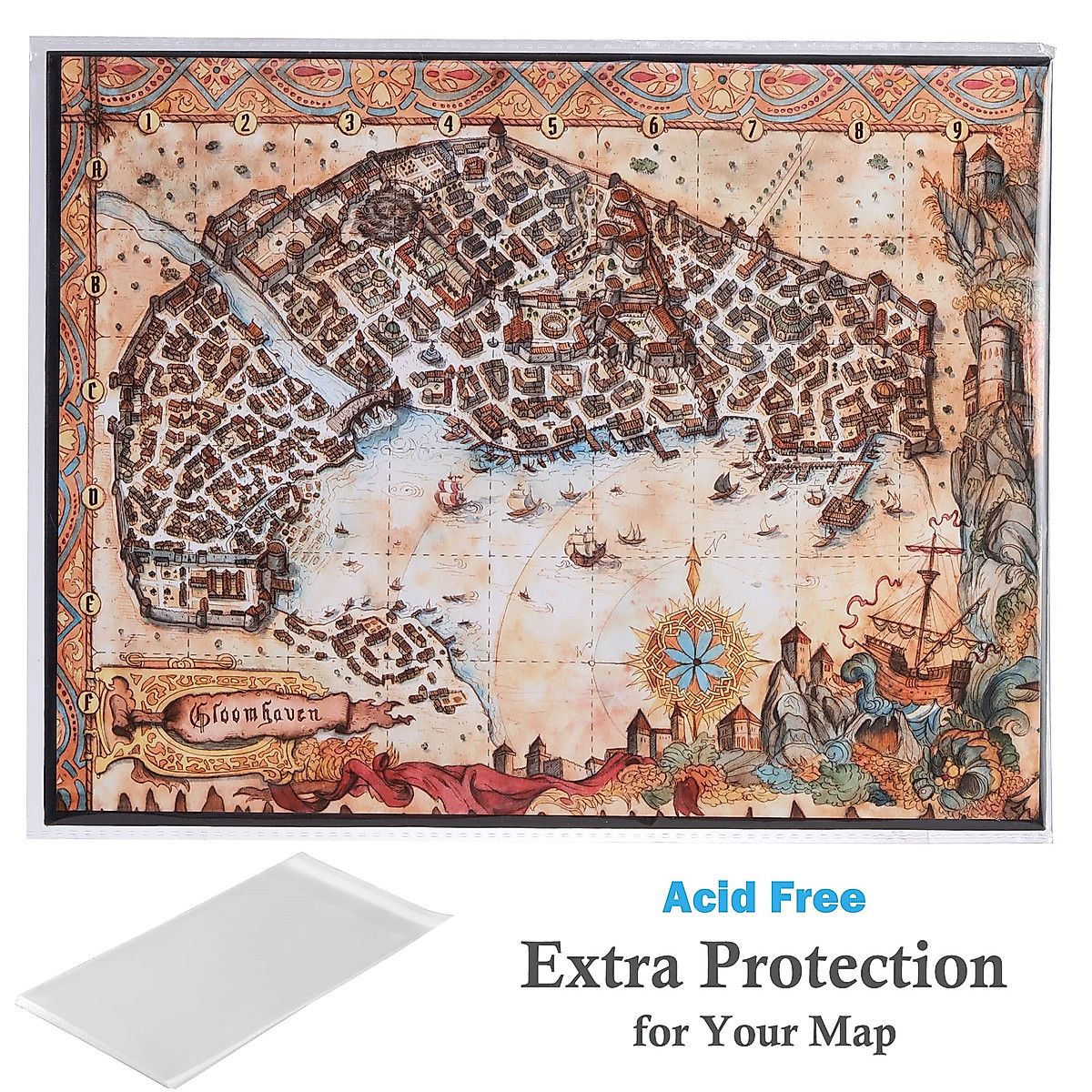 Dephia 900 Clear Protective Sleeves 5 Different Sizes Compatible for Gloomheaven Jaws of Lion Game Protective Bag