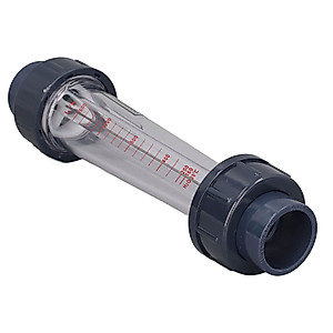 Liquid Flow Meter, Plastic Tube Water Flow Meter 160-1600LPH Liquid Flowmeter Tube Cylindrical Panel Type Flow Meter for Measuring Rate of Liquid Medium
