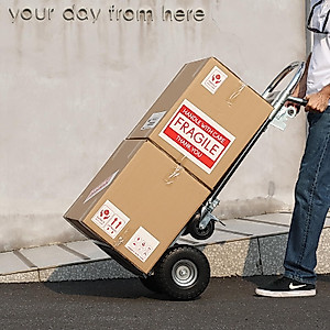 VEVOR Aluminum Folding Hand Truck, 2 in 1 Design 1000 lbs Capacity, Heavy Duty Industrial Collapsible cart, Dolly Cart with Rubber Wheels for Transport and Moving in Warehouse, Supermarket, Garden