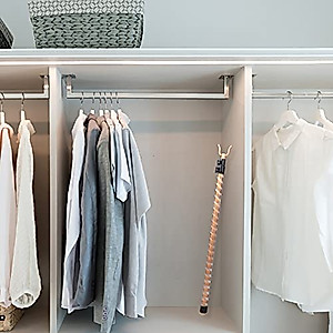 Artibetter Hooks Paper Holder 6pcs Hanger Adjustable for Outdoor Ceiling As Garment Indoor Metal Reach Heavy with Lightweight Extended Gold Dressing Coat Pole Shelf Clothesline Drying Toilet