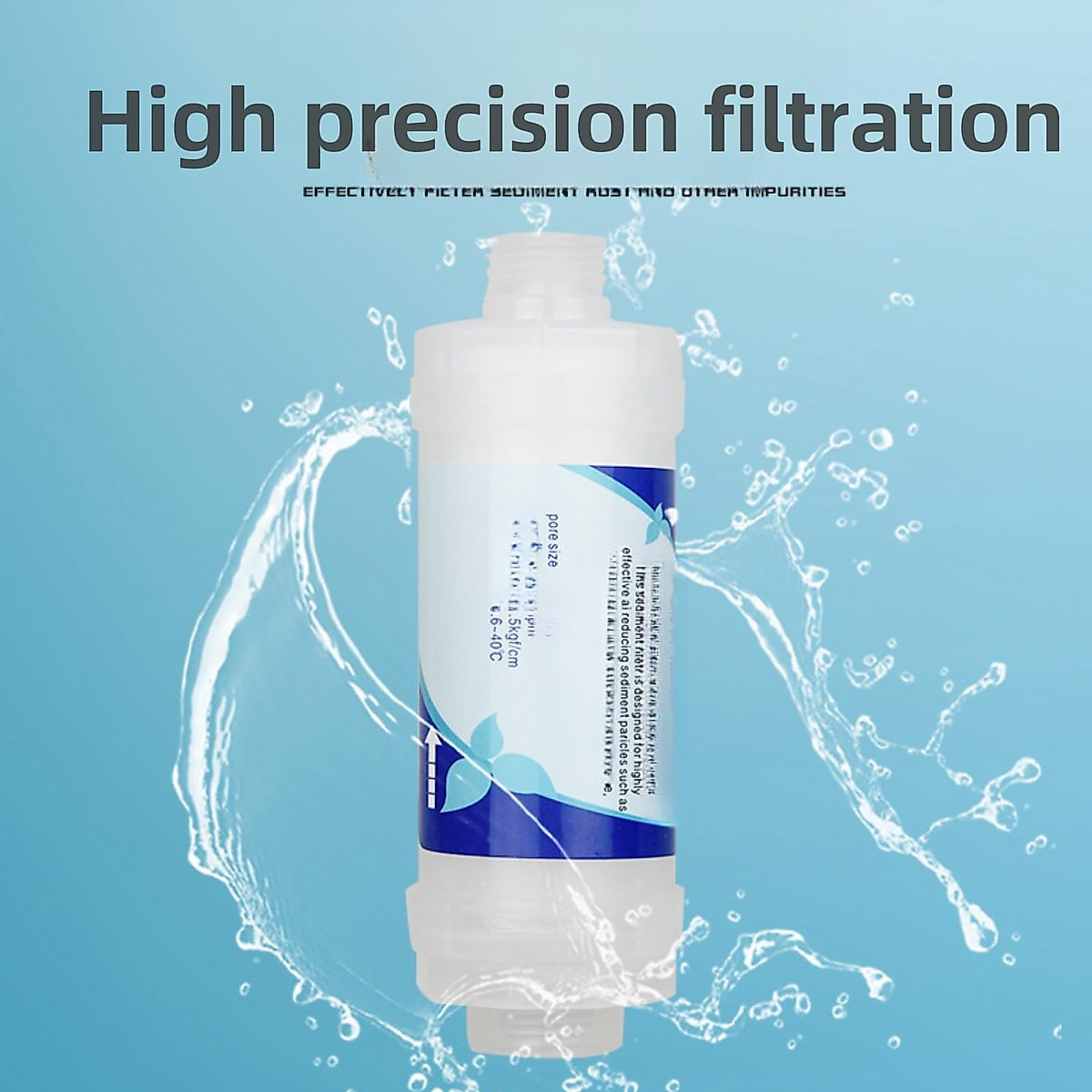 Shower Filter for Hard Water Shower Filter, ZCXSHKA High Precision Universal Shower Water Filter, 5 Micron PP Cotton Cartridge Reusable Bathroom Bathtub Shower Head Filter
