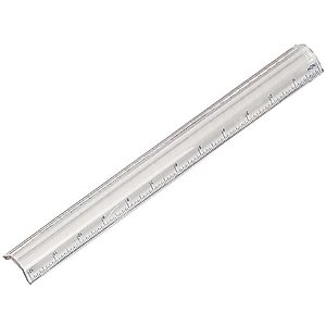 Maximize 12" Acrylic Bar Magnifier Ruler | SAE & Metric Units | Provides 2.5X Magnification | Easily Portable and Great for Magnified Reading While Using Ruler
