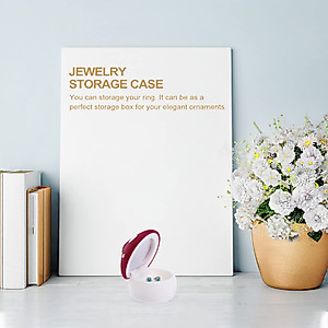 Cabilock Box Organizers Delicate Organizer Wedding Party Gift Anniversary and Keepsake Container Display Trinket Flannal Flannel Proposal Mushroom Schmuckschatulle Rings Single Red Day