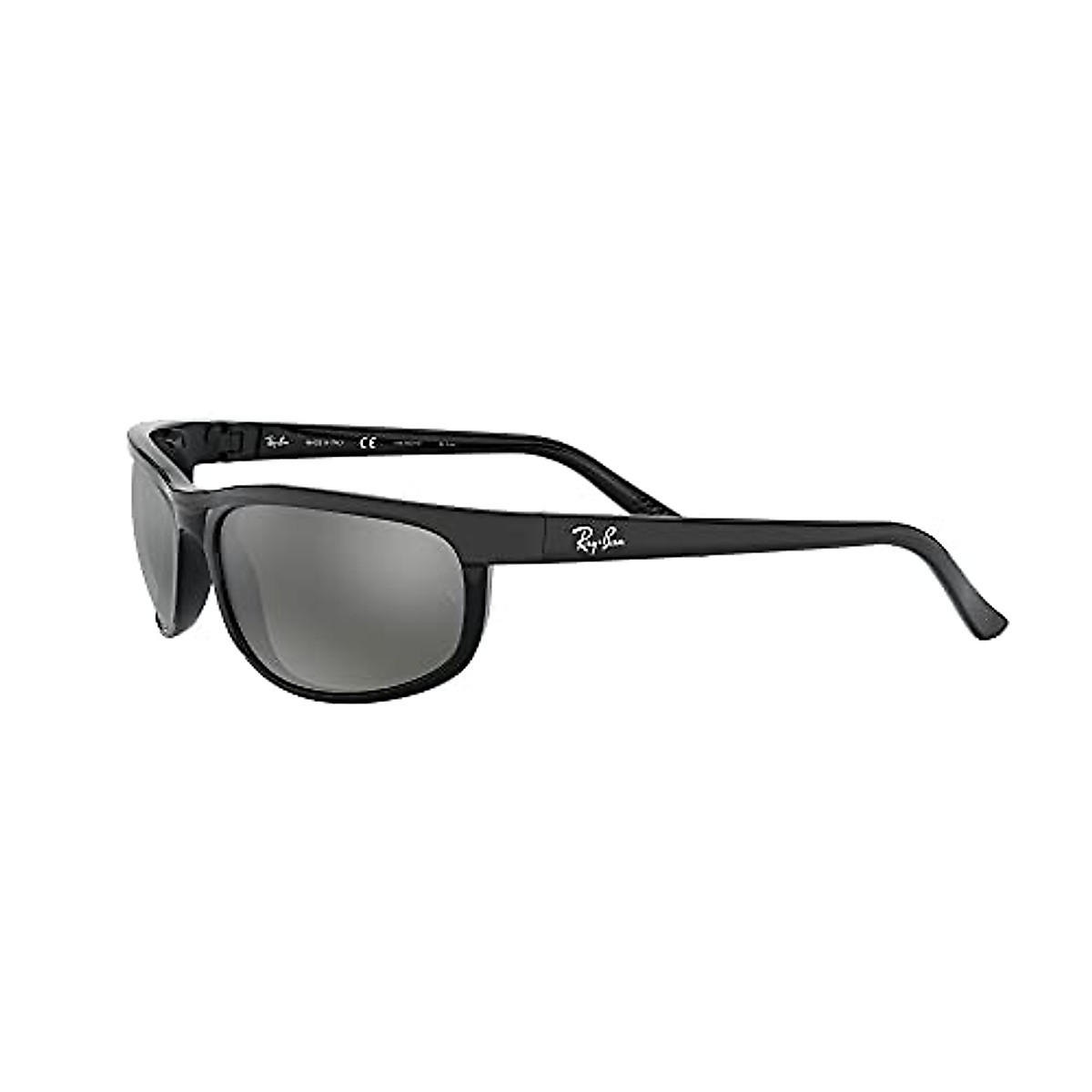 Ray-Ban Men's RB2027 Predator 2 Rectangular Sunglasses, Black/Polarized Dark Grey, 62 mm