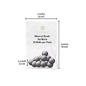 SunGrow Pleco, Snail & Crayfish Balls, Calcium-Rich Balls for Perfect Balance, Make Fish Fins' Vivid and Vibrant, 20 Pcs