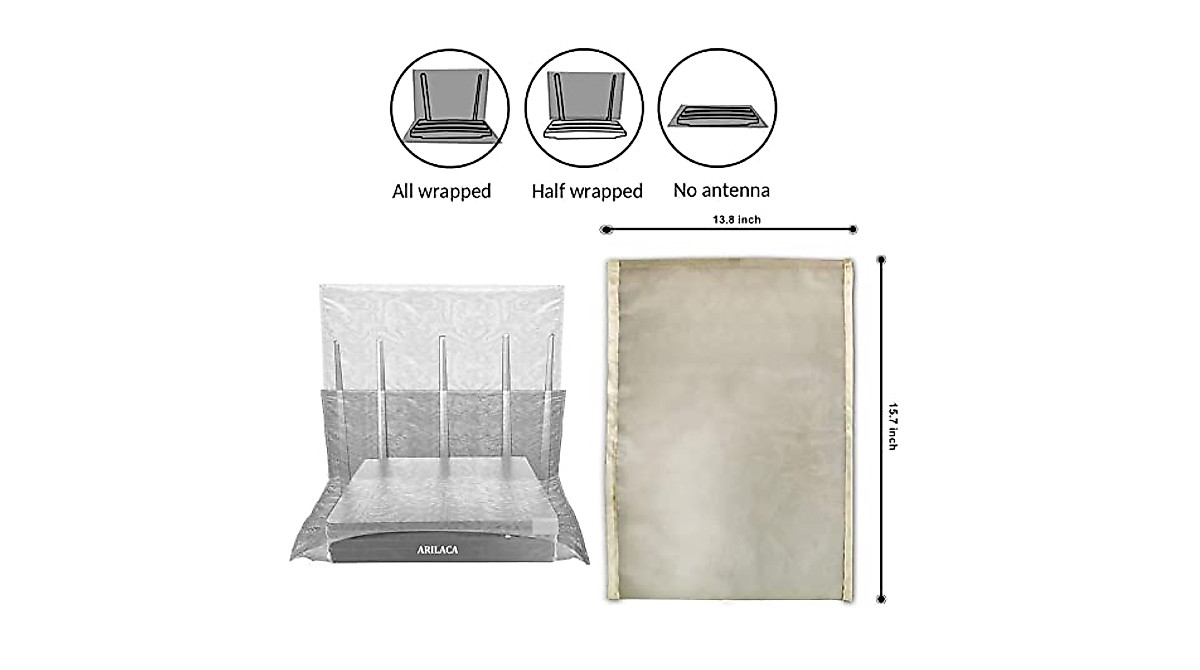 Large WiFi Router Cover Faraday Bag eMf Protection WiFi Blocker Faraday ...