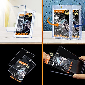 35PT Magnetic Card Holders Trading Card Protectors Baseball Card Protectors Magnetic Card Sleeves for Game Sports Cards Baseball Cards Display (50 Pieces)