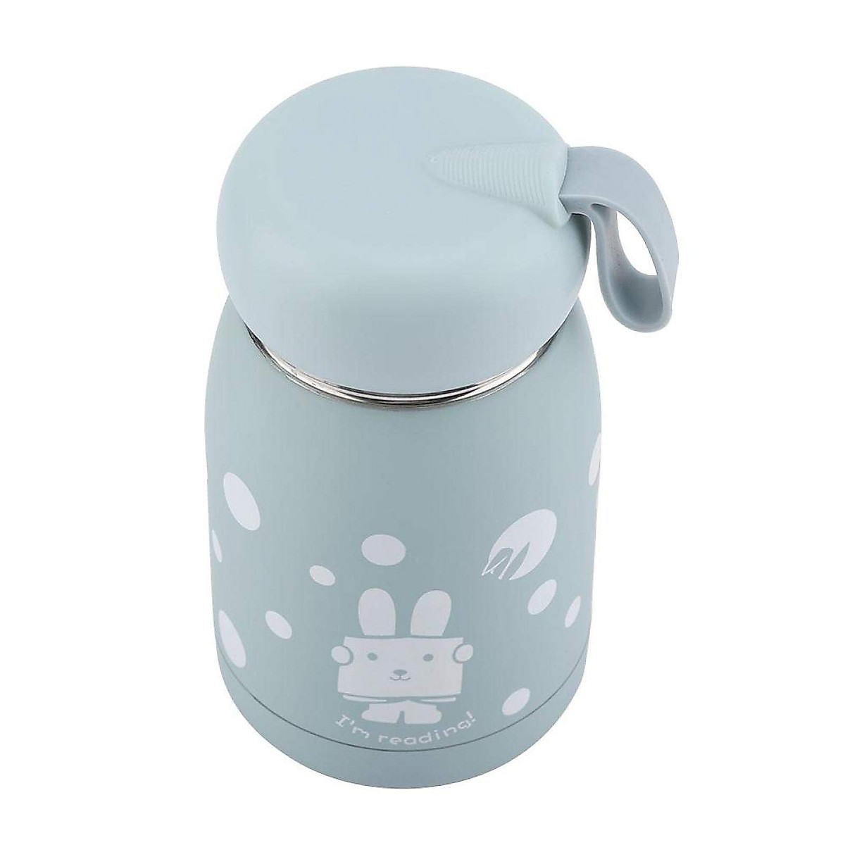 BORDSTRACT Kids Vacuum-Insulated Water Bottle, Stainless Steel Cute Rabbit Pattern Vacuum Cup Mug, Vacuum Insulated Water Bottle 304 Stainless Steel, for Toddlers Girls Boys (320ML 4 Color)(Blue)