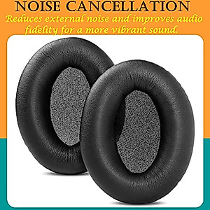 TaiZiChangQin Ear Pads Ear Cushions Replacement Compatible with Audio Technical ATH-ANC7 ATH-ANC7B Headphone (Protein Leather Earpads)