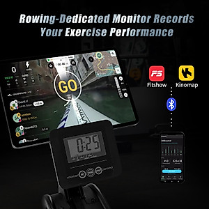 HouseFit Rowing Machine 300Lbs Weight Capacity for Home use 15-Level Magnetic Resistance Row Machine Exercise with LCD Display
