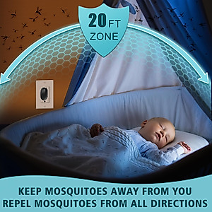 Moskiller Mosquito Repeller,USB Powered Mosquito Repellent Outdoor Indoor, Included 10 Pcs Refill, DEET-Free, Highly Effective for Home, Bedroom, Office,Camping, Travel