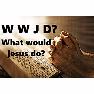 WWJD Ring What Would Jesus Do Engraved Finger Ring for Men Women Stainless Steel Matte Band Rings HWLF He Would Love First Inner Christ Reminder Jewelry,Black,Size 11