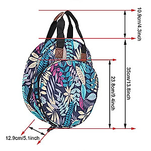 Camidy Portable Embroidery Storage Bag Oxford Cloth Leaf Pattern Thread Needle Embroidery Tools Organizing Handbag Multifunctional Storage Bag