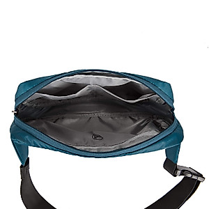 Travelon World Travel Essentials Convertible Sling/Waist Pack, Peacock Teal, One Size