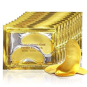 cgify 25 Pairs Under Eye Patches, 24K Gold Eye Mask, Under Eye Pads for Puffy Eyes, Dark Circles, Eye Bags and Wrinkles, Collagen Under Eye Masks for Women Men