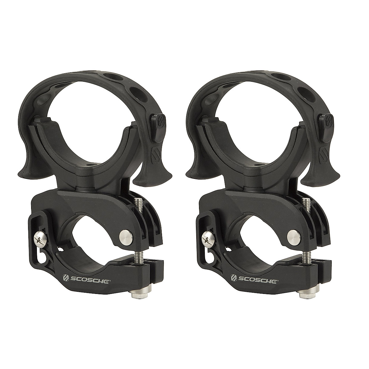 SCOSCHE PSM11003 TerraClamp Heavy Duty Fire Extinguisher and BoomBottle Universal Vehicle Mount, Small (Pack of 2),Black