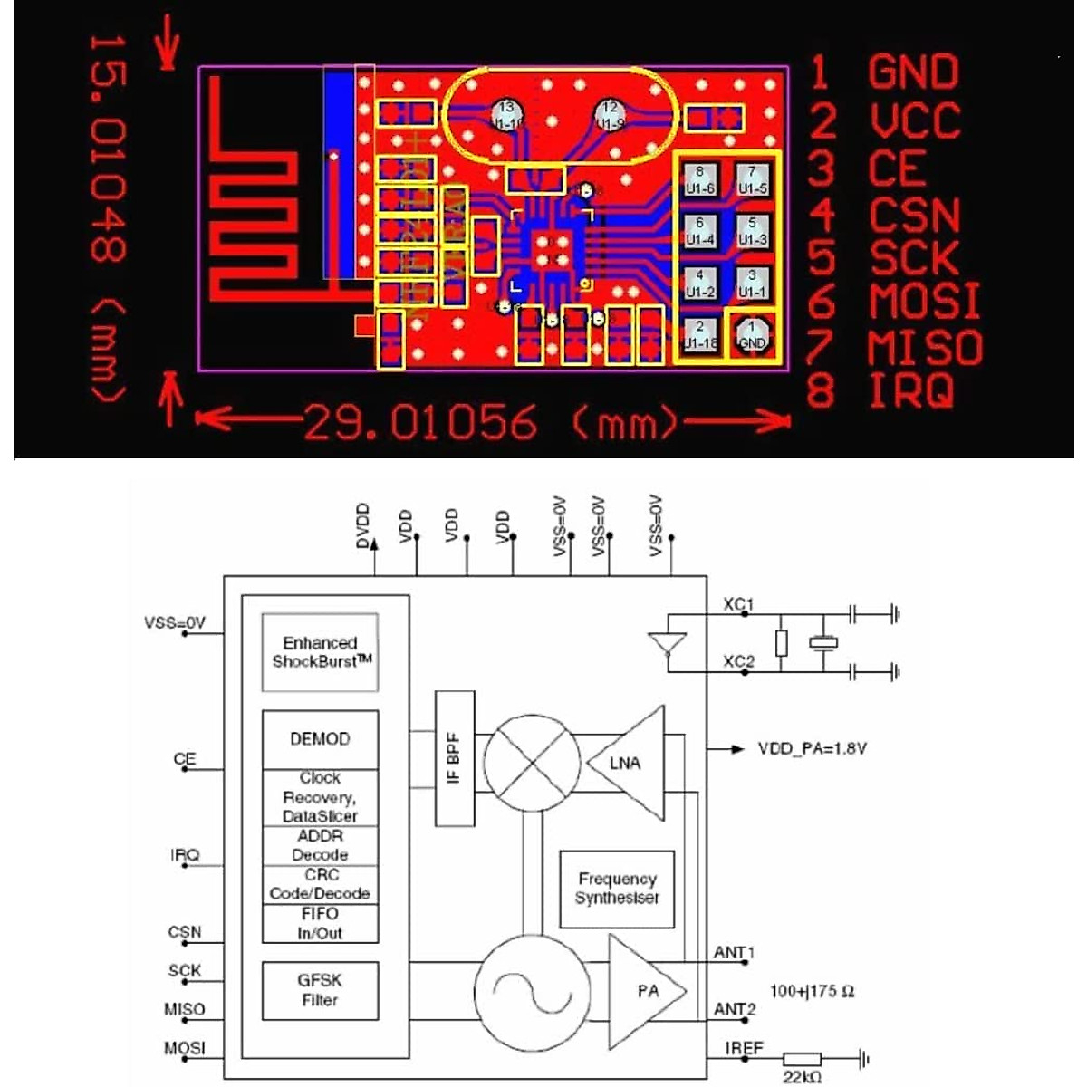 Aideepen 10PCS NRF24L01+ 2.4GHz WL Transceiver Module R-F Transceiver Module