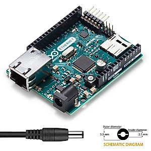 9V 1A AC DC 100V-240V Power Supply Adapter Cord for Arduino UNO MEGA, US Plug 5.5mm x 2.1mm & 2.5mm