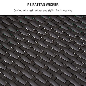 Outsunny 2 PCS Rattan Wicker Dining Chairs with Cushions and Anti-Slip Foot, Patio Stackable Chairs Set for Backyard, Garden, Lawn, Dark Coffee