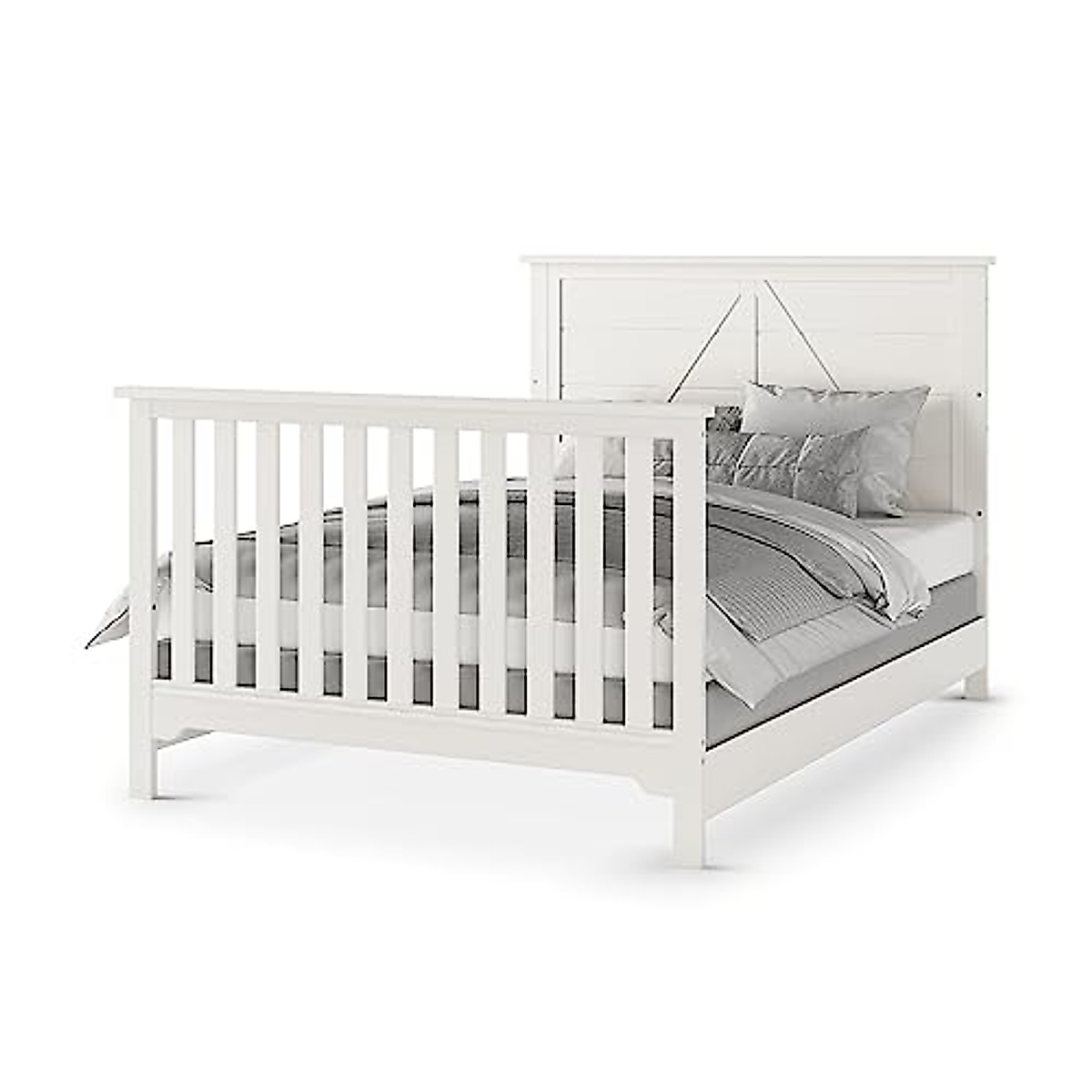 Forever Eclectic Woodland 4-in-1 Convertible Baby Crib, Brushed Cotton