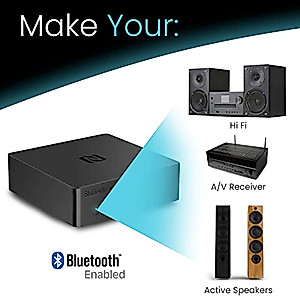 BluDento B1 Bluetooth Stereo Receiver, HD True Hi-Fi V5.1 Audio Receiver, Onboard TI DAC for Analog Stereo RCA Output with Long Range, Digital Coaxial and Optical Output with NFC Pairing Enables