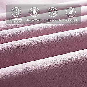 Allewie Full Bed Frame/Velvet Upholstered Bed Frame with Vertical Channel Tufted Headboard/Strong Wooden Slats/Platform Bed Frame/Mattress Foundation/Box Spring Optional/Easy Assembly/Pink…