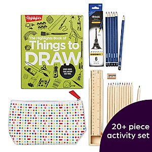 Highlights for Children Book of Things to Draw Activity Kit, Young Artist Set for Kids Ages 7+