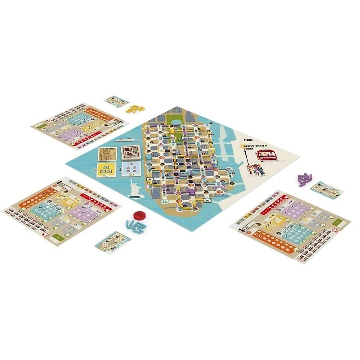 IELLO: Get On Board: New York & London, A Flip & Write Game, Clever & Original, 30 Minute Play Time, 2 to 5 Players, for Ages 8 and Up